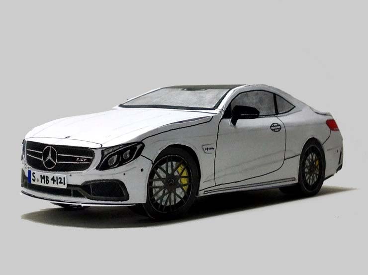 [Handmade Paper model] 2017 Mercedes-Benz C63 AMG Coupe : 네이버 블로그