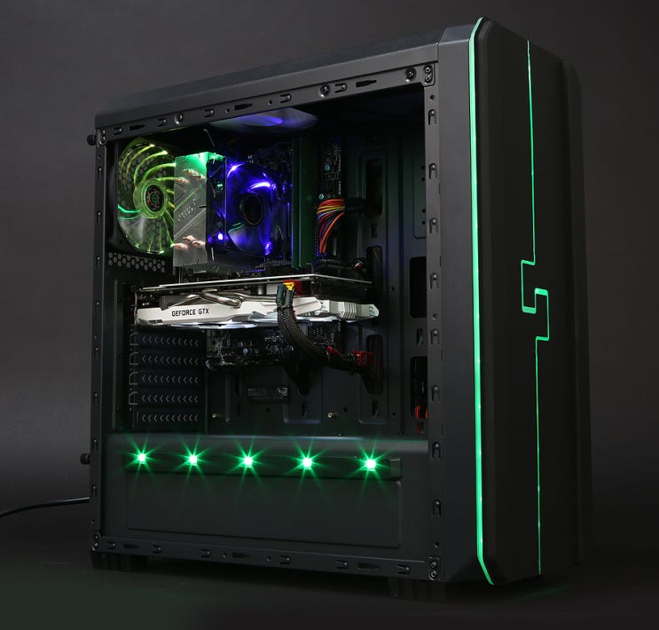 [고객출고-프리플로우] i5의 GTX950의 가성비 게이밍PC : ABKO NCORE 레인보우 S 튜닝 LED 컨트롤 블랙l 최 ...