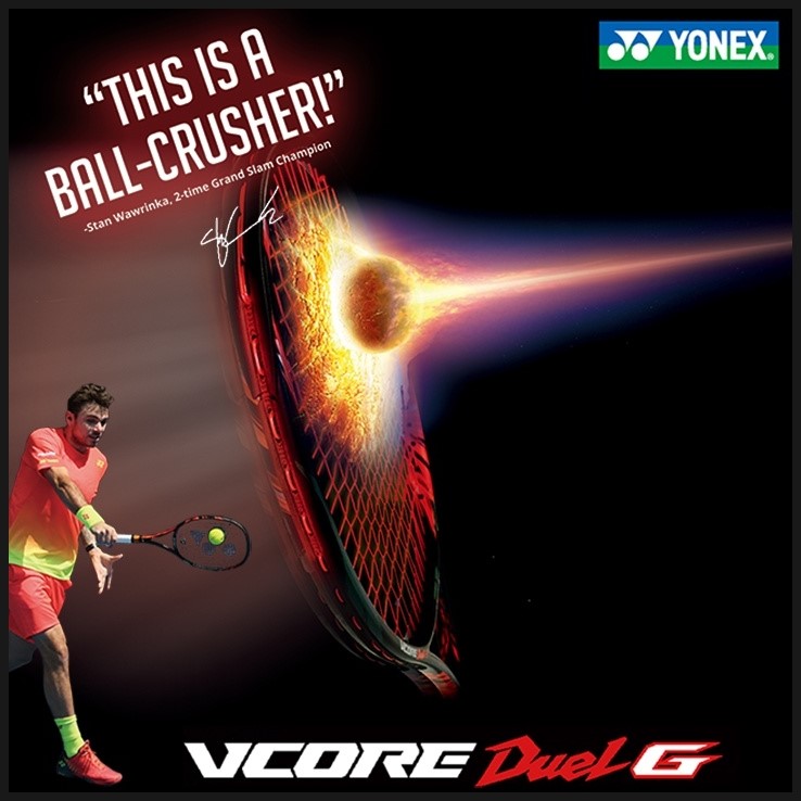 요넥스 YONEX VCORE DUEL G 100sq.280g,3번째 신제품 테니스라켓출시 : 네이버 블로그