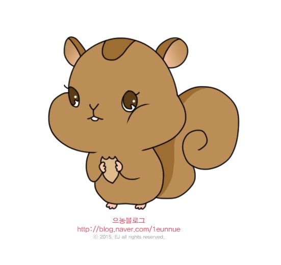 귀..귀요미 다람쥐 캐릭터 일러스트 그리기 : 네이버 블로그