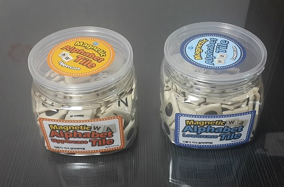 Magnetic Alphabet Tile - Uppercase / Lowercase (마그네틱 알파벳 타일 - 대문자 / 소문자 ...