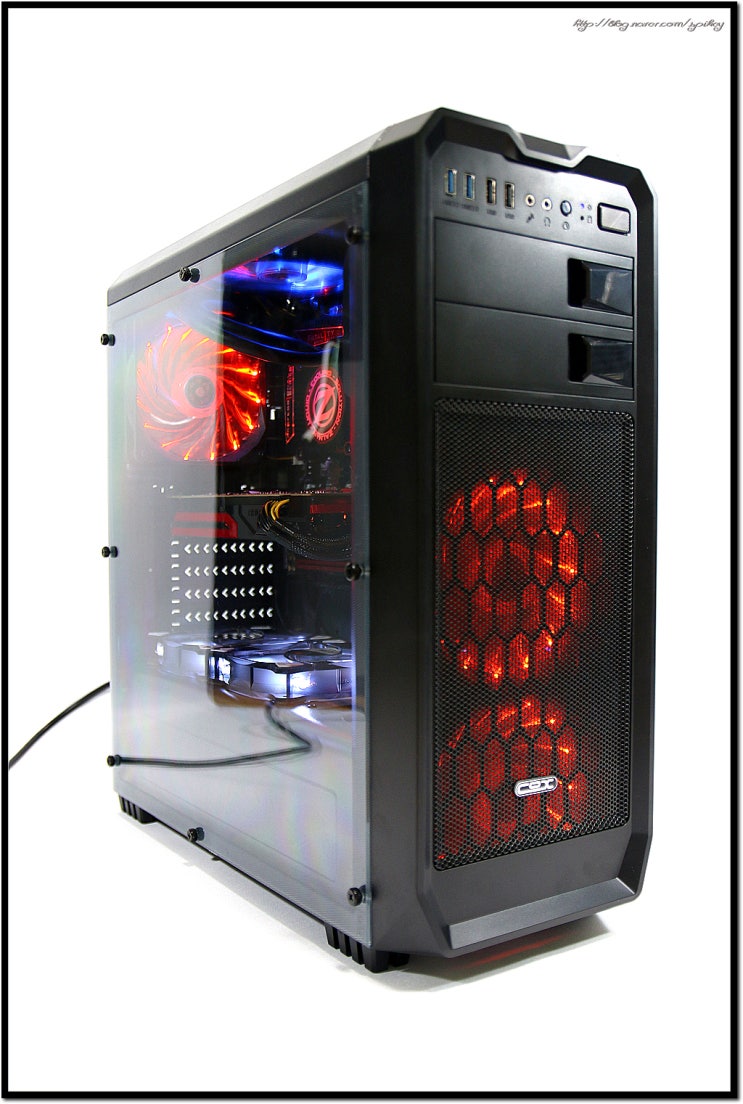 컴퓨터케이스 추천 튜닝케이스 COX AG 200X USB3.0 풀 아크릴 윈도우 체험기 : 네이버 블로그