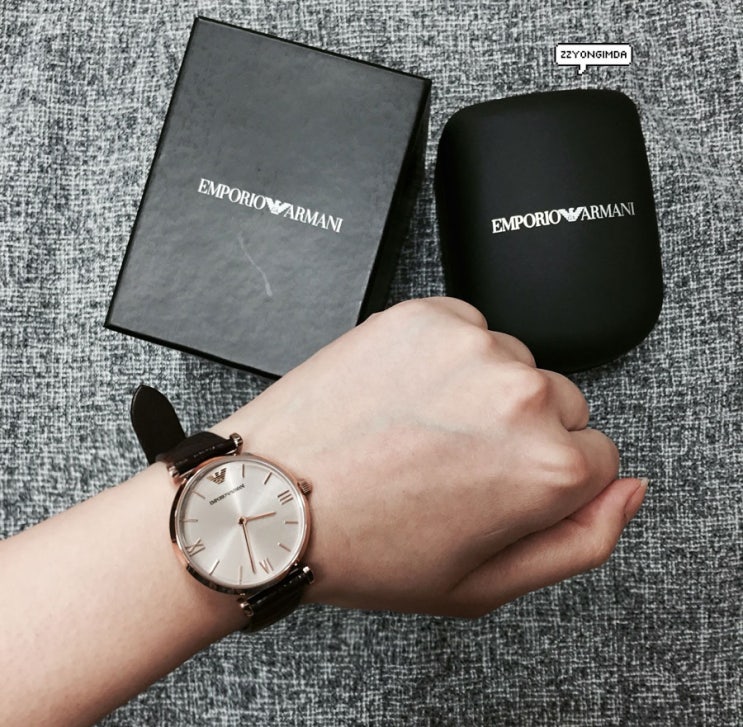 엠포리오 아르마니 AR1911 와인가죽밴드 여성시계 추천 : 네이버 블로그