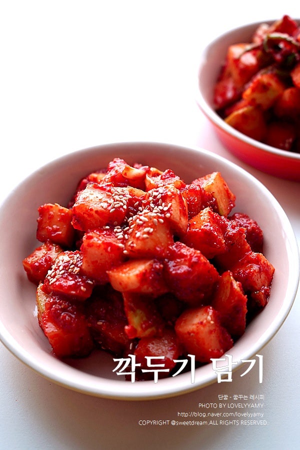 깍두기 담기 초간단 깍두기만들기 맛있게 담는법 : 네이버 블로그