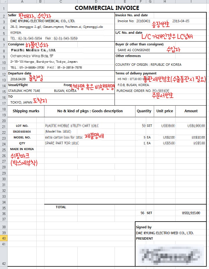 무역서류 commercial invoice 에 대해 알아봐요~! (상업송장) : 네이버 블로그