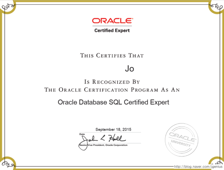 Oracle Database SQL Expert : 네이버 블로그