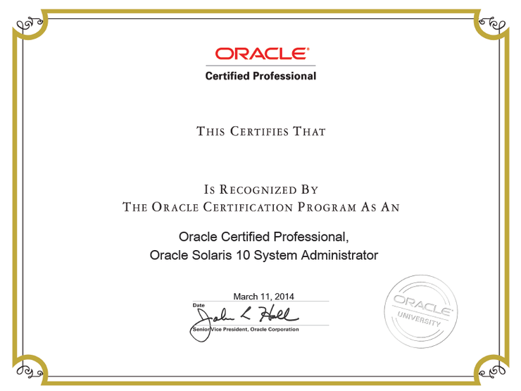 OCSA(Oracle Certified Professional, Oracle Solaris 10 System Administrator) : 네이버 블로그