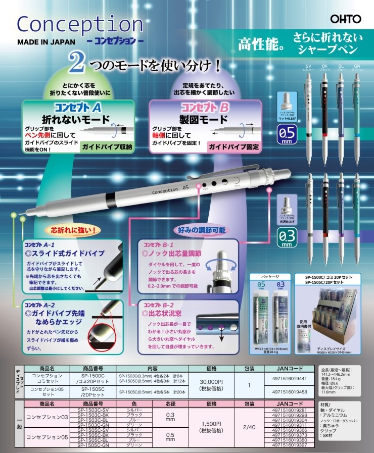 오토(ohto) 컨셉션(conception) 샤프 출시 : 네이버 블로그