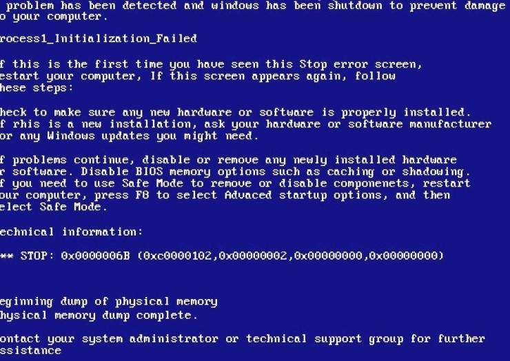 0x0000006B (0xc0000102,0x00000002,0x00000000,0x00000000) 에러 조치방법 4월 ...
