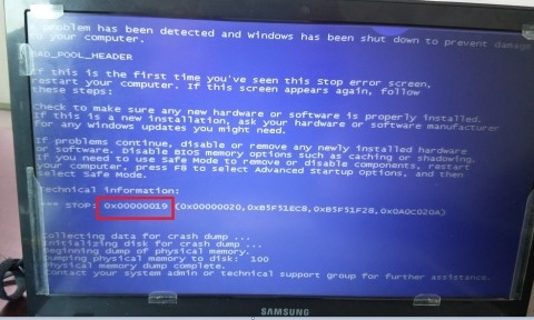 블루스크린 STOP : 0X00000019 : 네이버 블로그