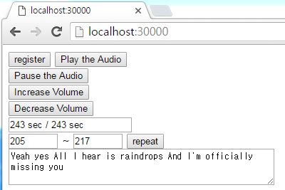 Node.js + Audio 를 이용한 Lyrics Sync Programming : 네이버 블로그