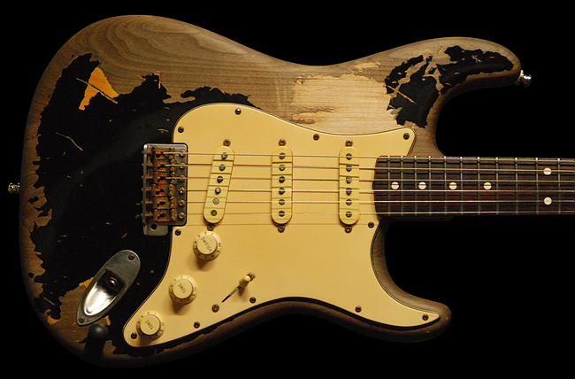 펜더 레릭 작업 - Fender John Mayer Signature Black One Relic : 네이버 블로그