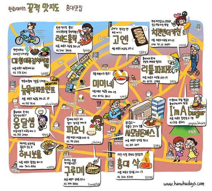 홍대맛집지도 서교연남상수역홍대맛집을 한방에 살펴보자 네이버 블로그