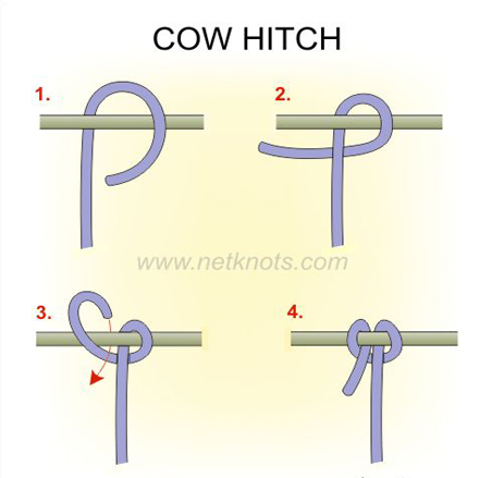 유용한 매듭방법 : 소 매듭 (Cow Hitch) : 네이버 블로그