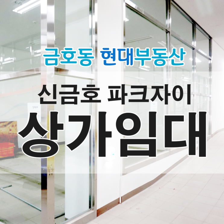 금호13구역 신금호파크자이 아파트 상가임대 금호동 현대 부동산 네이버 블로그