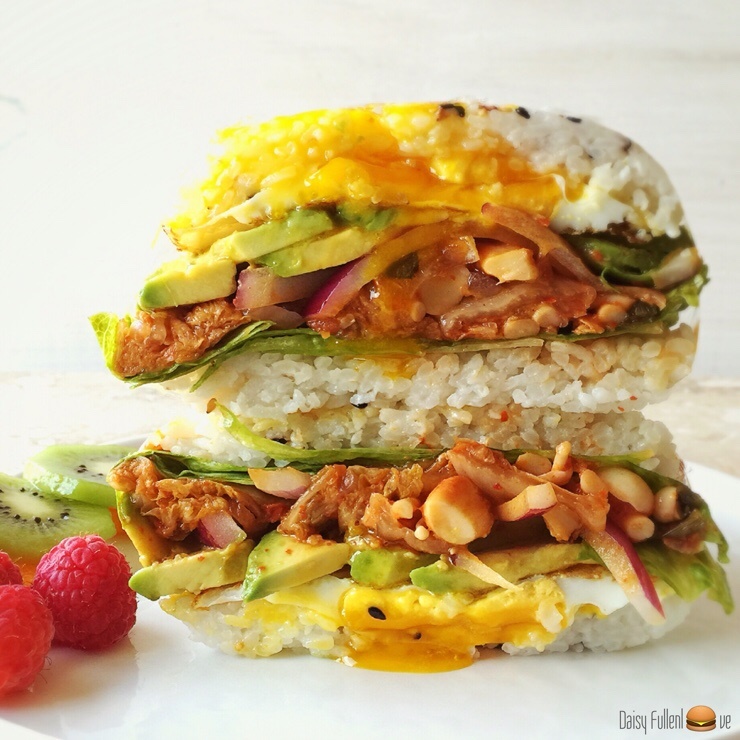 Kimchi veggie burger/ Rice bun burger : 네이버 블로그