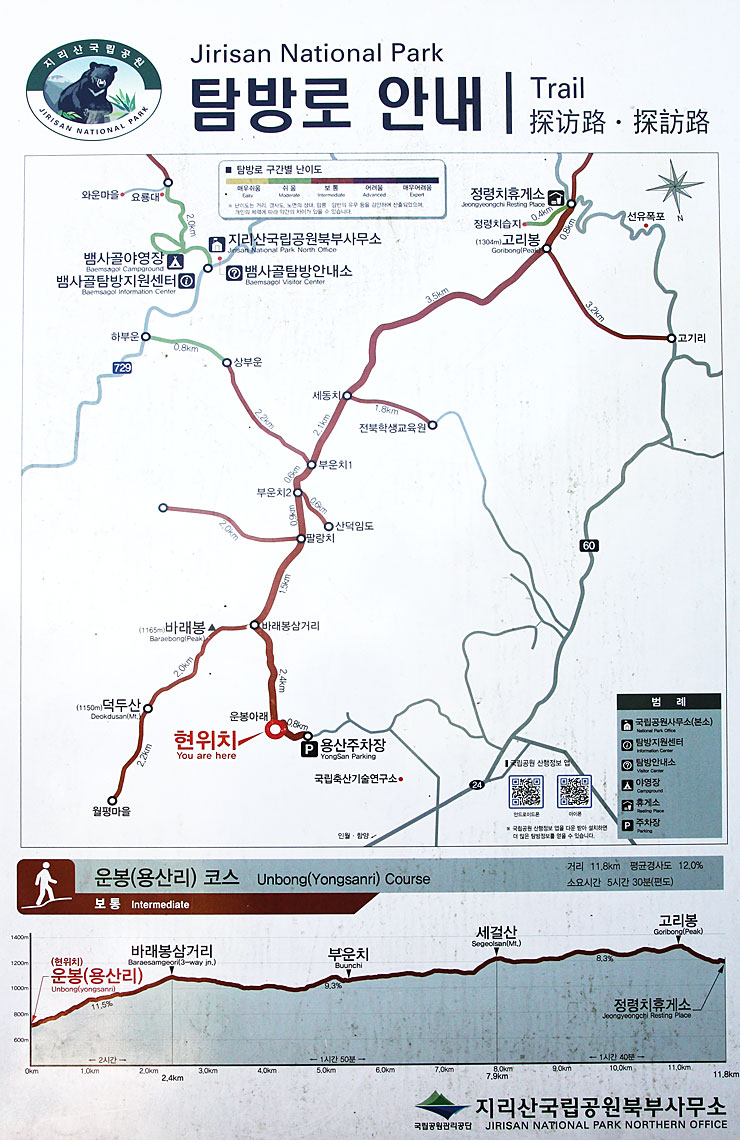 지리산 바래봉 등산지도 (운봉코스) : 네이버 블로그