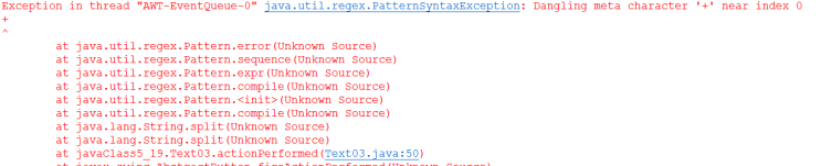 [Java] Dangling meta character '+' near index 0해결방법!! : 네이버 블로그
