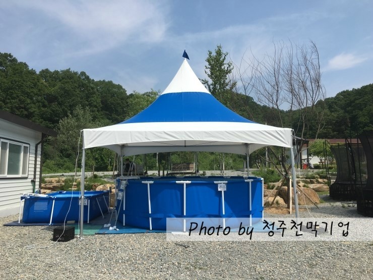 청주천막몽골천막 진천 힐사이드 캠핑장 몽골 천막 설치공사 네이버 블로그