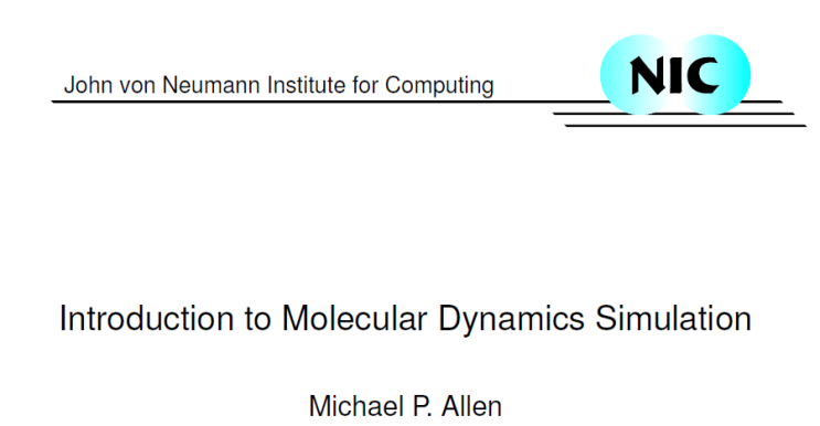 분자동역학 공부하기-Michael P.Allen pdf 내용 정리-1. The aims of molecular dynamics ...