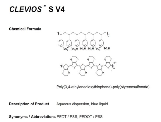 [HERAEUS] Clevios S V4, PEDOT:PSS paste : 네이버 블로그