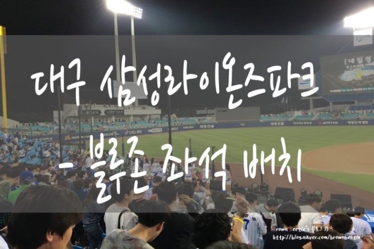 대구 삼성라이온즈파크 블루존 응원석 좋은 자리 팁 좌석배치 정보 네이버 블로그