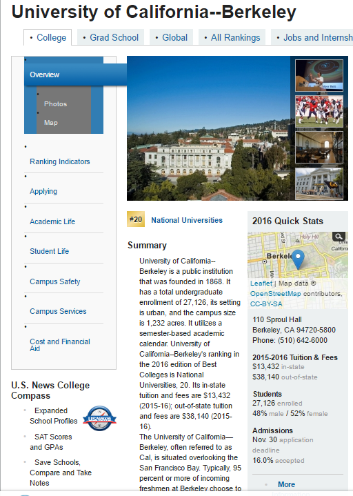 캘리포니아 대학교 UC 유씨 버클리 (UC Berkeley; University of California, Berkeley ...