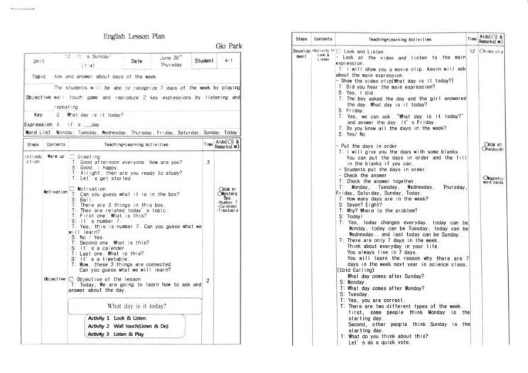 Lesson Plan - ITT 사후평가 최종 수업시연 수업지도안 Demo Lesson : 네이버 블로그