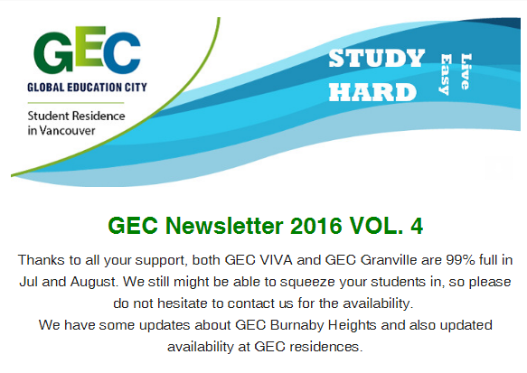 밴쿠버 어학연수 홈스테이의 대안! 도심형 레지던스 GEC를 소개합니다 - 밴쿠버 다운타운 숙박 : 네이버 블로그