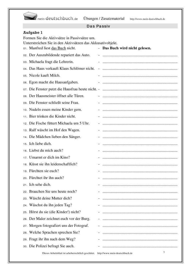 [ZD A2] Passiv / 독일어 수동태 연습 1 : 네이버 블로그