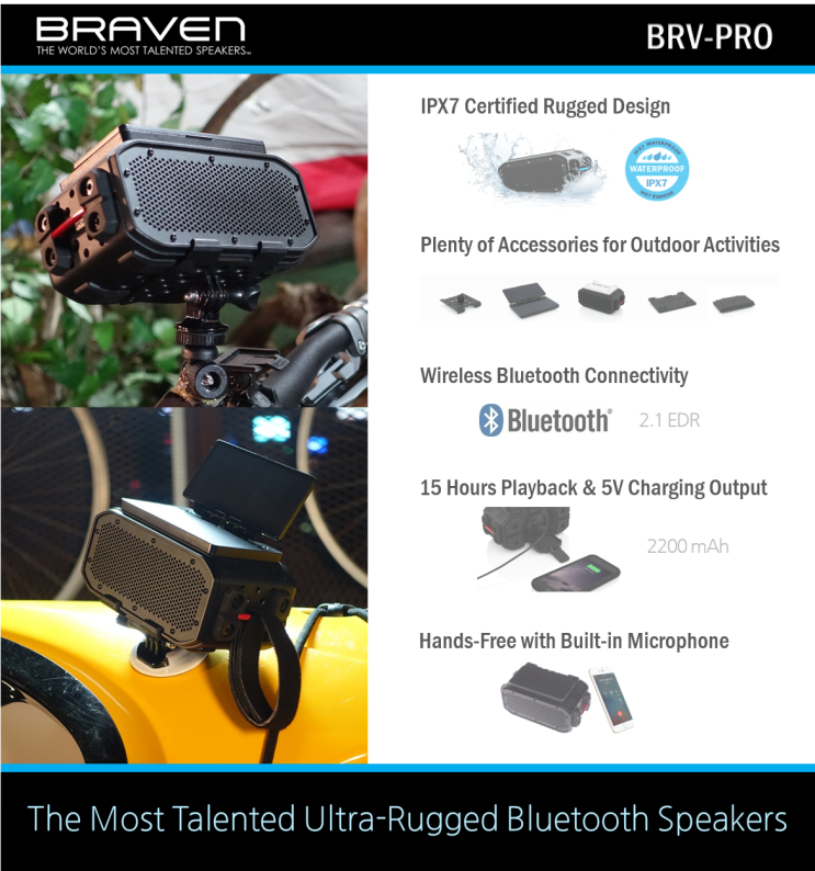 야외환경 최고의 견고함과 사용성, Braven BRV-PRO 블루투스 스피커 : 네이버 블로그