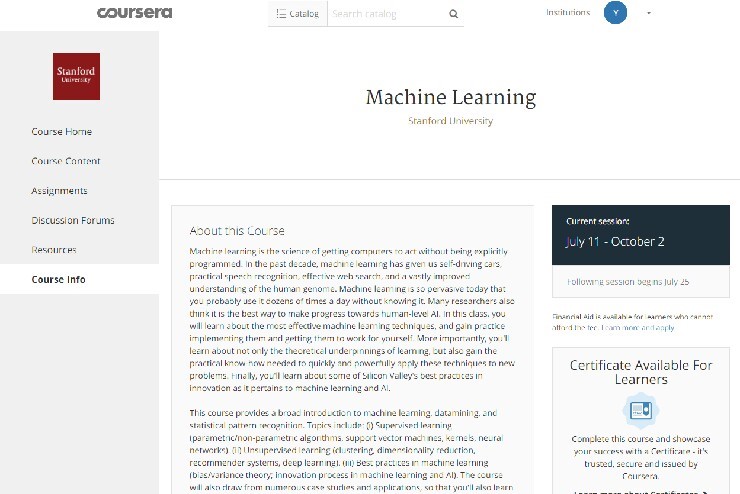 [Coursera/machine learning] 인공지능관련 머신러닝(Stanford Uni.) 강의 추가신청 : 네이버 블로그