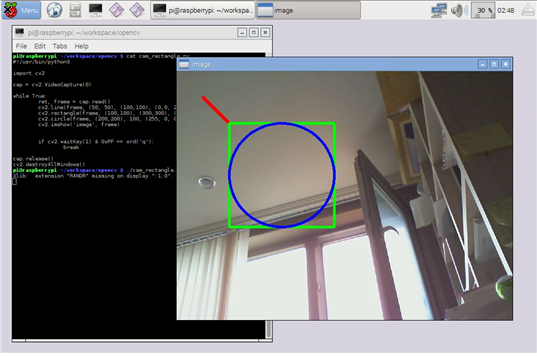라즈베리파이 OpenCV 파이썬 영상 line rectangle circle 도형 그리기 : 네이버 블로그