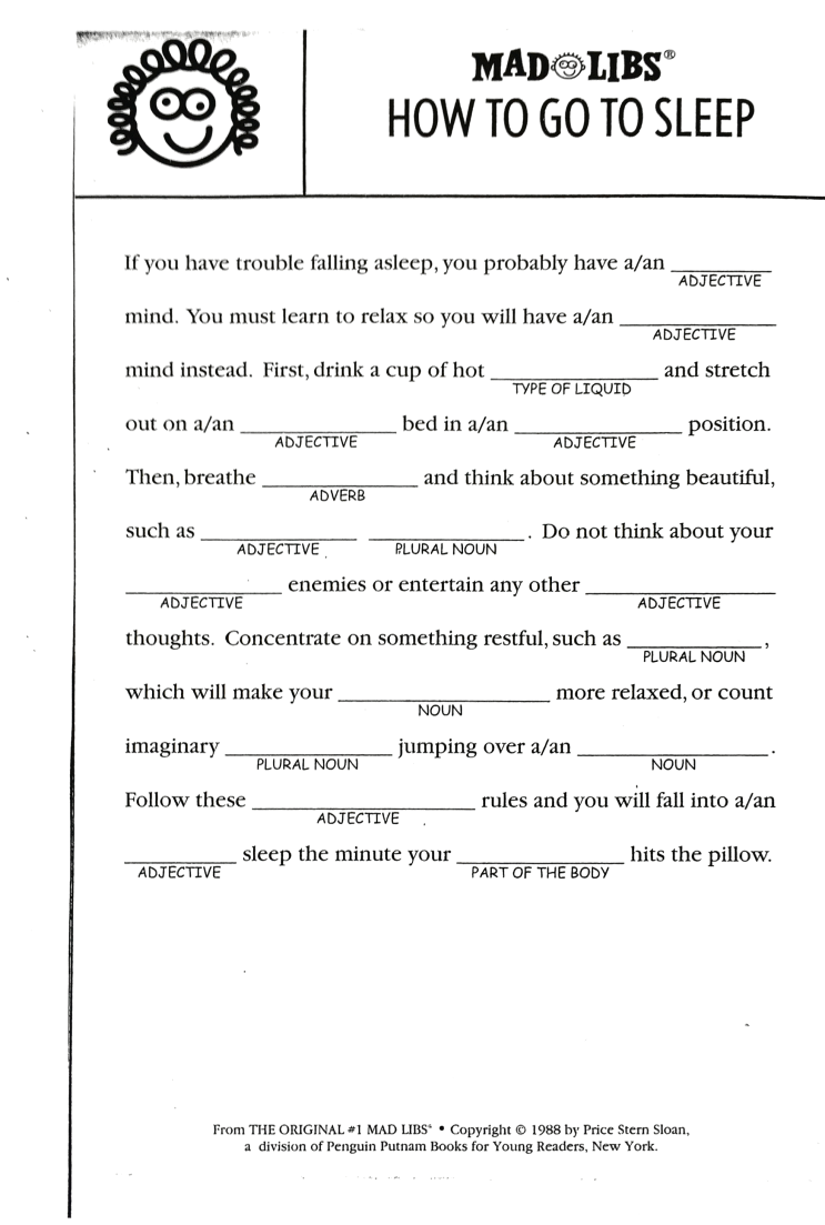 [Activity 활동] Mad Libs/매드립스/이야기 만들기 활동[Listening,Speaking,Reading ...