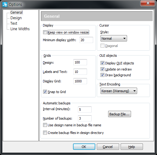 PADS Logic 2. 환경설정 - 2.1 옵션 환경 설정 : 네이버 블로그