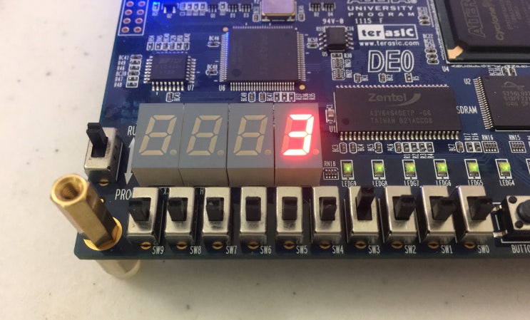 Altera DE0 FPGA 보드의 7-segment LED(FND) 구동 : 네이버 블로그