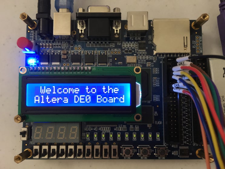 CLCD(Text LCD) 구동 예제 (Altera DE0 FPGA 보드) : 네이버 블로그