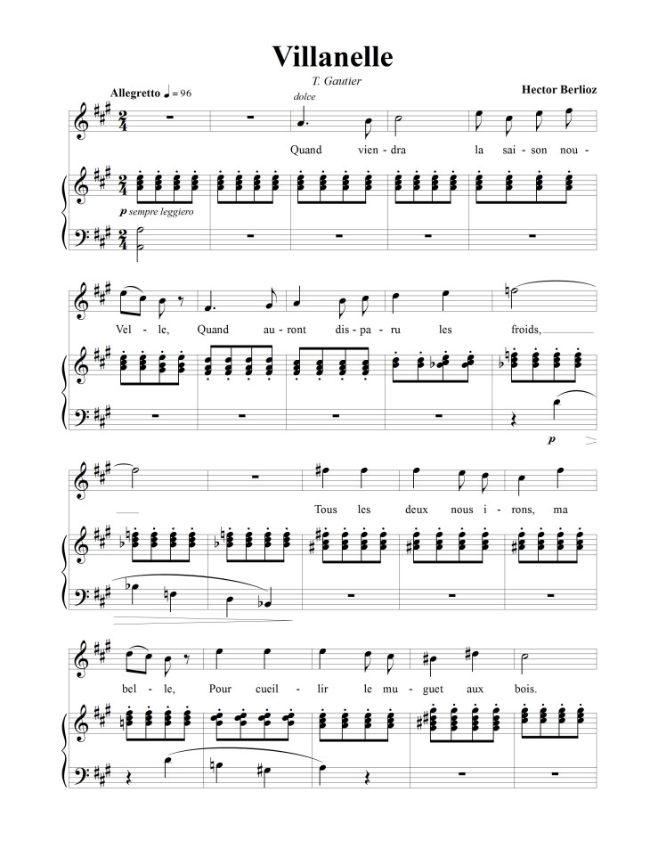 [AGMD/Villanelle/프랑스가곡/조옮김가능/Hector Berlioz] Villanelle : 네이버 블로그