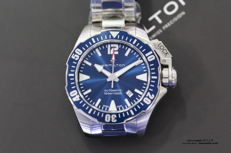 해밀턴 카키 네이비 프로그맨 청판 h77705145 (브레이슬릿 / 오토매틱 / 300m 방수) : 네이버 블로그