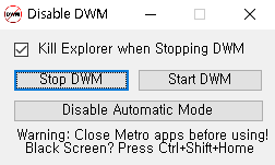 DisableDWM : 네이버 블로그