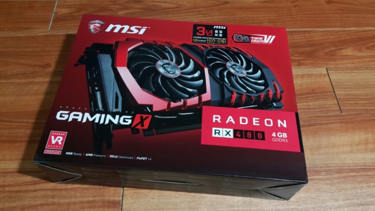 MSI 라데온 RX480 4GB 그래픽카드 개봉기 : 네이버 블로그