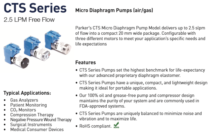 Parker Miniature Diaphragm Pumps CTS Series 마이크로 다이어프램 펌프) : 네이버 블로그