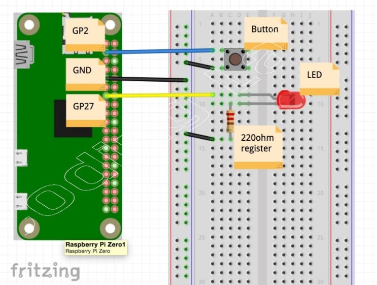 Controlling the LED using the button. : 네이버 블로그
