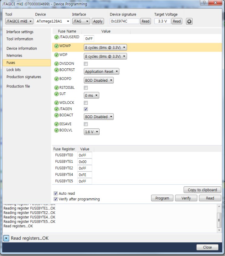 AtXmega128A1(U) default fuse bit value(using intenal ocsilation) : 네이버 블로그
