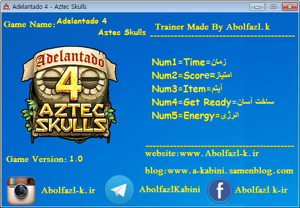 [트레이너] ADELANTADO 4: AZTEC SKULLS (+5 TRAINER) [ABOLFAZL.K] : 네이버 블로그