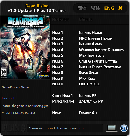 데드 라이징 트레이너 - Dead Rising v1.0-Update 1 +12 Trainer [FLiNG] : 네이버 블로그
