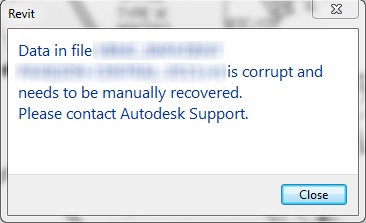 [Revit 경고(Warning)창] "Data in file *** is corrupt..." : 네이버 블로그
