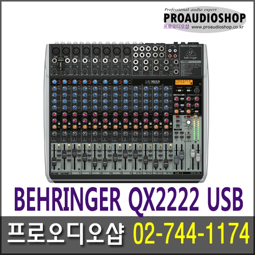 BEHRINGER XENYX QX2222USB/ QX-2222USB AUDIO MIXER 베링거 22채널 EQ USB인터페이스 ...