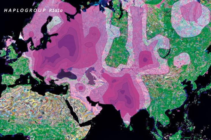 부계 하플로그룹 (Y-DNA) R1a 분포 지도 : 네이버 블로그