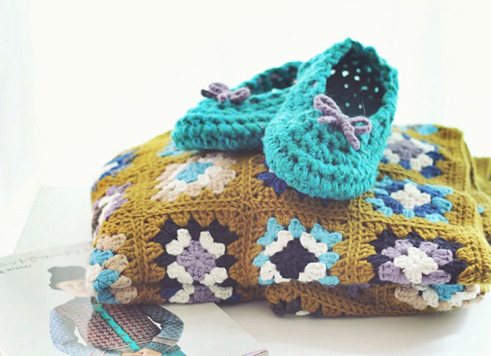 granny square cardigan+slipper : 네이버 블로그